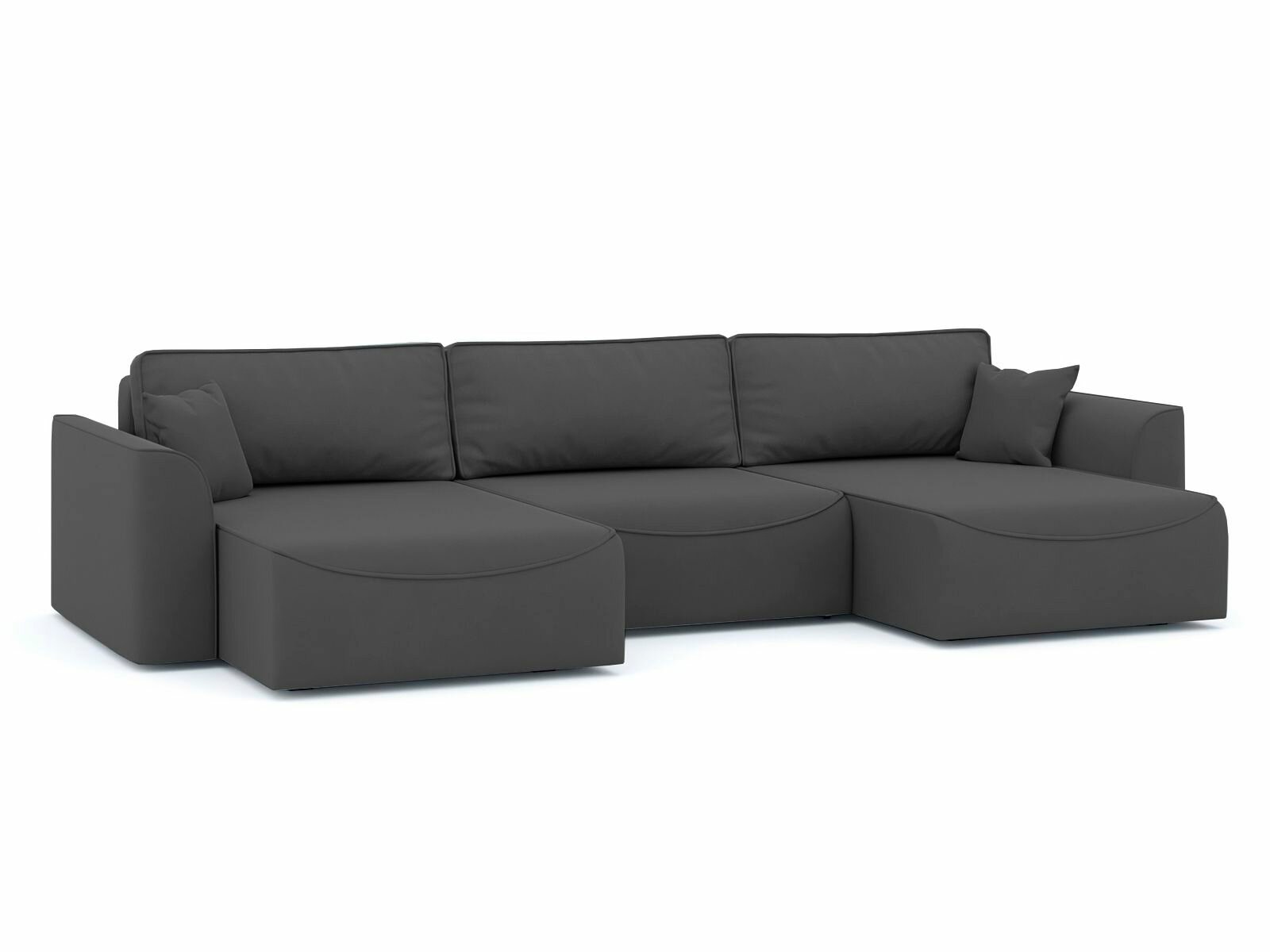 П-образный диван Рафаэль, НПБ, велюр Зара Грей 18