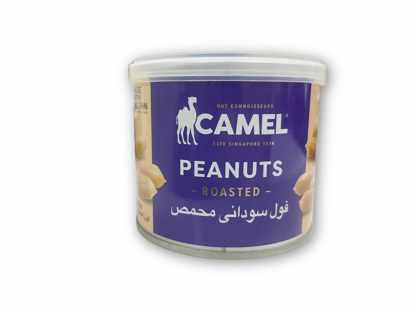 Жареный арахис Camel ROASTED PEANUTS, обжаренный, соленый, в жестяной банке, 130 г