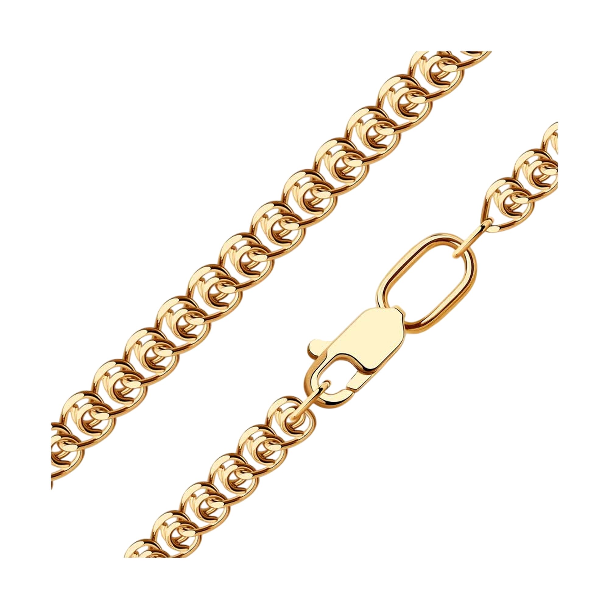 Цепь серебро, 925 проба, золочение