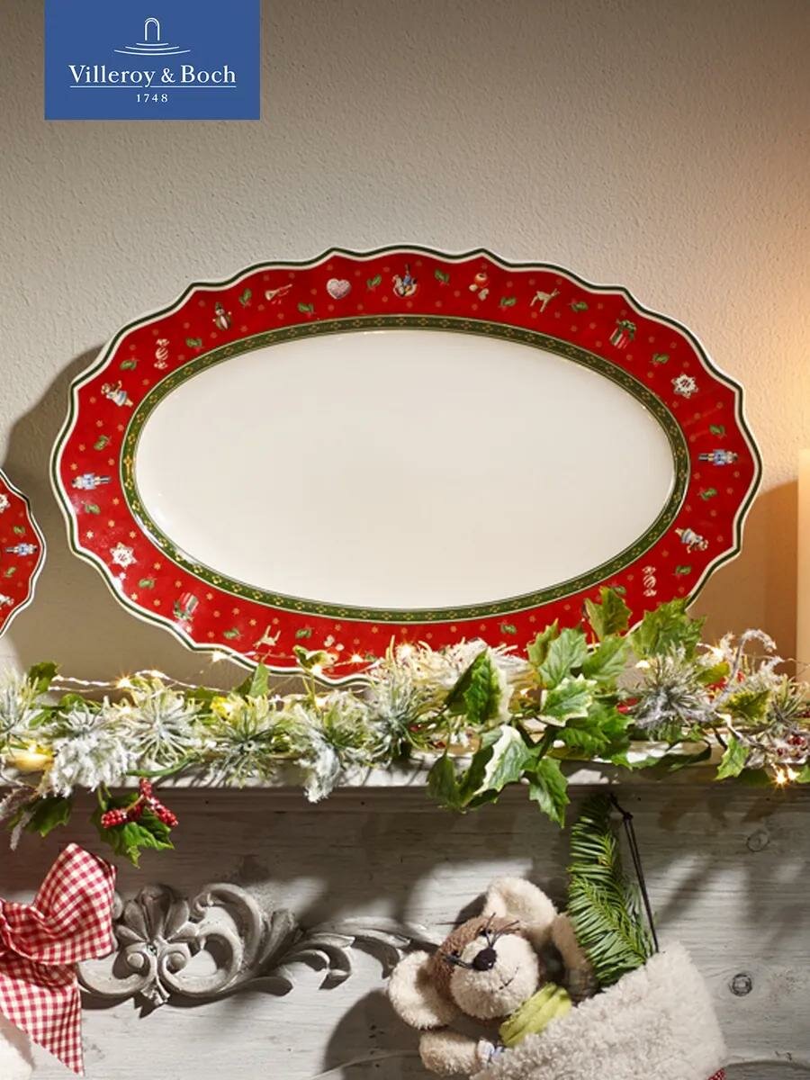 Блюдо новогоднее овальное 50х31 см, Toy's Delight, Villeroy & Boch, Премиум-Фарфор
