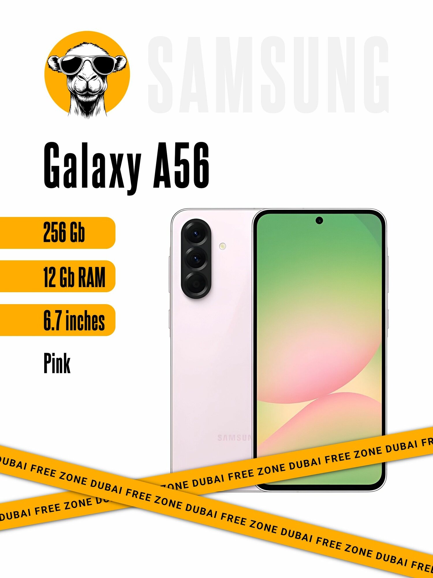 Смартфон Samsung Galaxy A56 12/256Gb Pink/Розовыйй