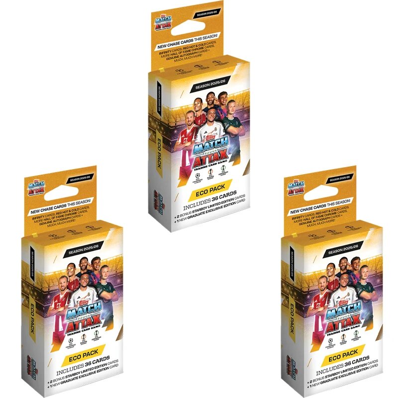 2026 новый сезон Topps UCC Match Attax Eco Pack Торговая коллекционная карта быстрая доставка