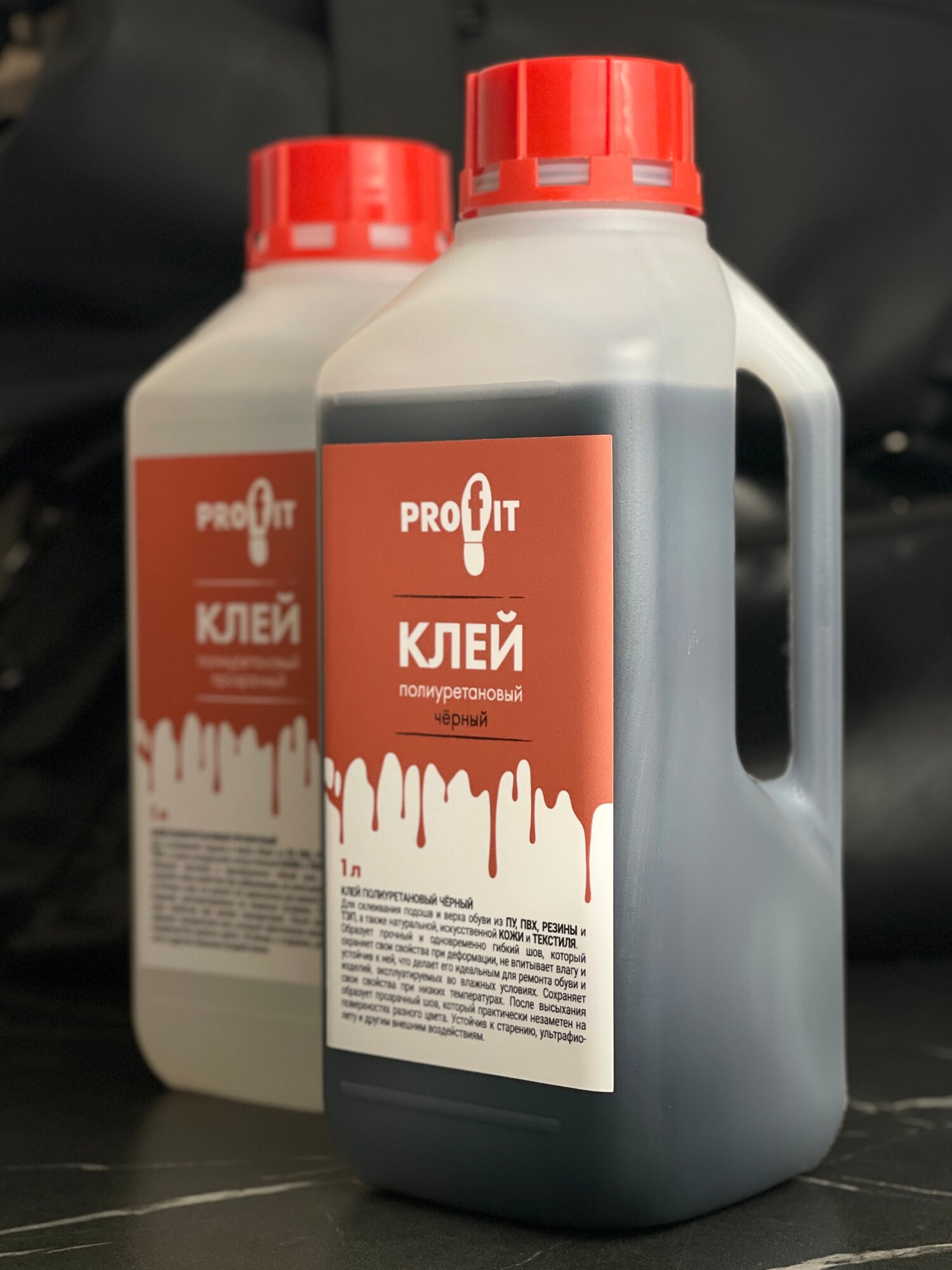 Клей полиуретановый черный 1 литр