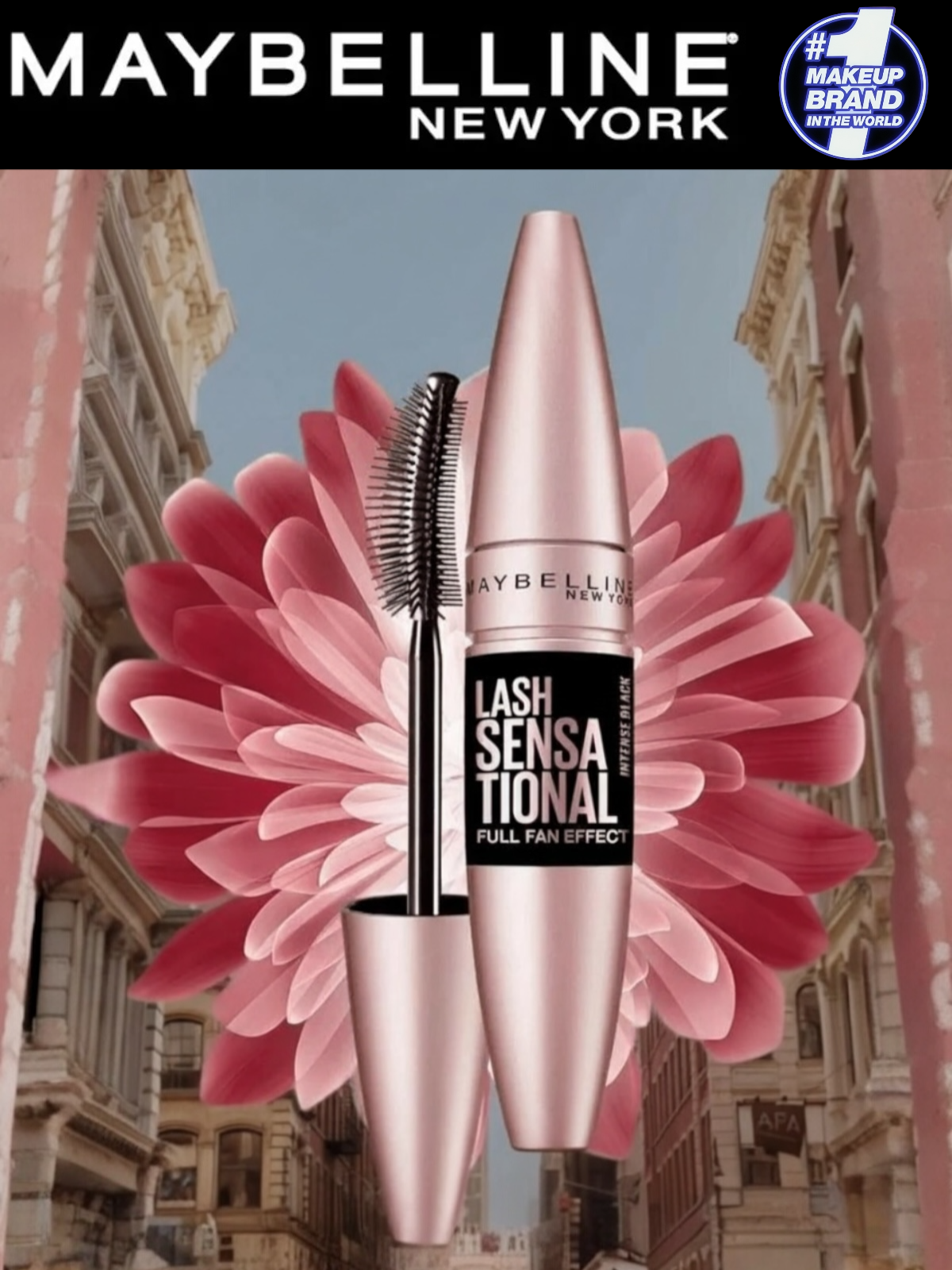 Тушь Maybelline Lash Sensational "Интенсивно черная", для объема и подкручивания ресниц, 9.5мл