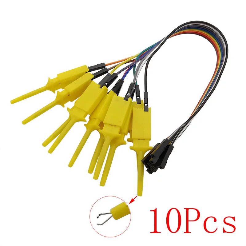Щипцы для логического анализатора, 10 шт, Yellow, 20CM