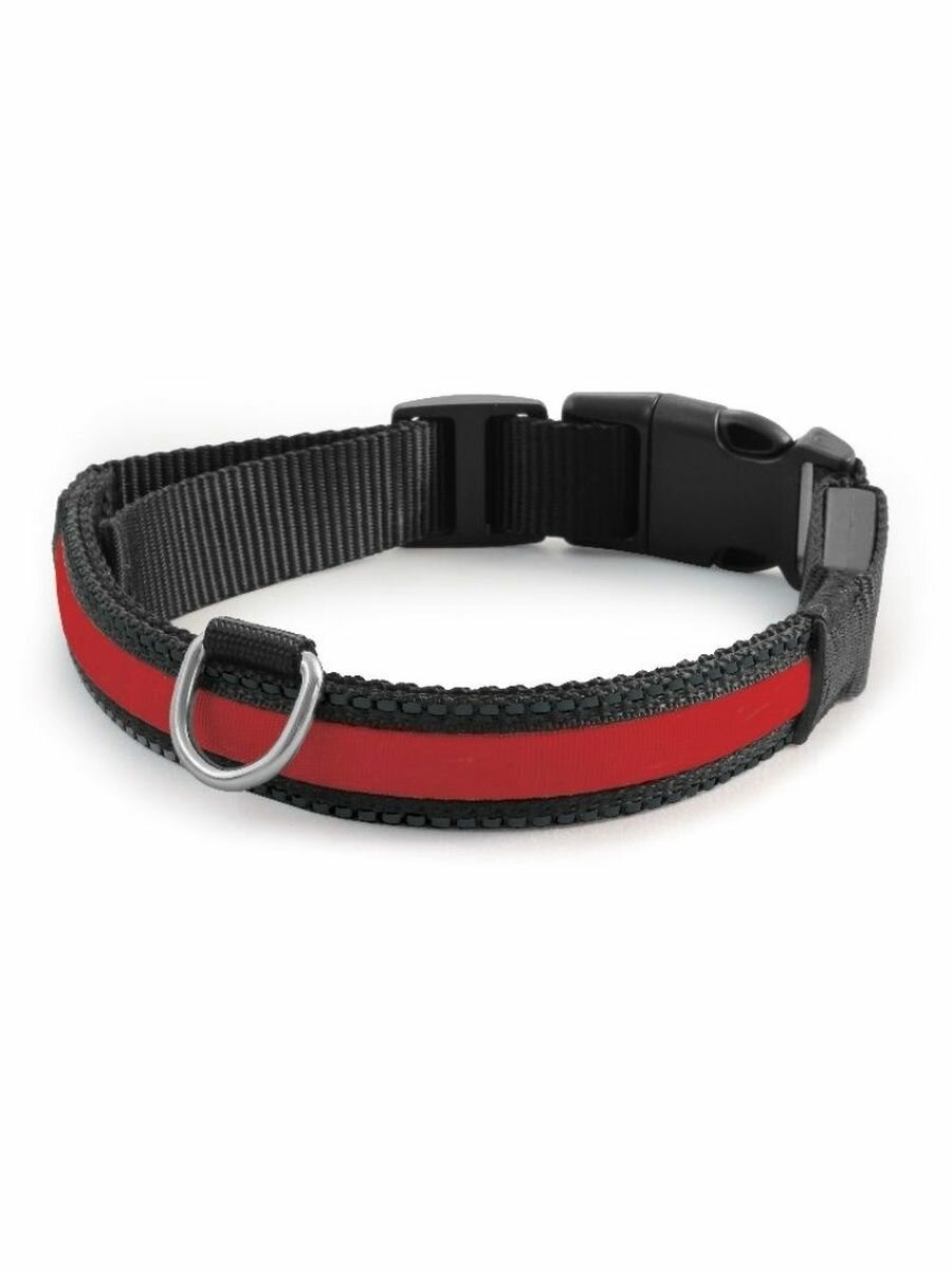 Ошейник для собак светодиодный TRIOL Night City, цвет красный, размер XL