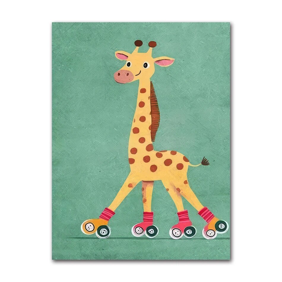 Забавные постеры с животными, принты, настенное искусство, холст, нейтральные детские картины для детской комнаты, декор, тигр, лев, лягушка, медведь, кошка, воздушный шар