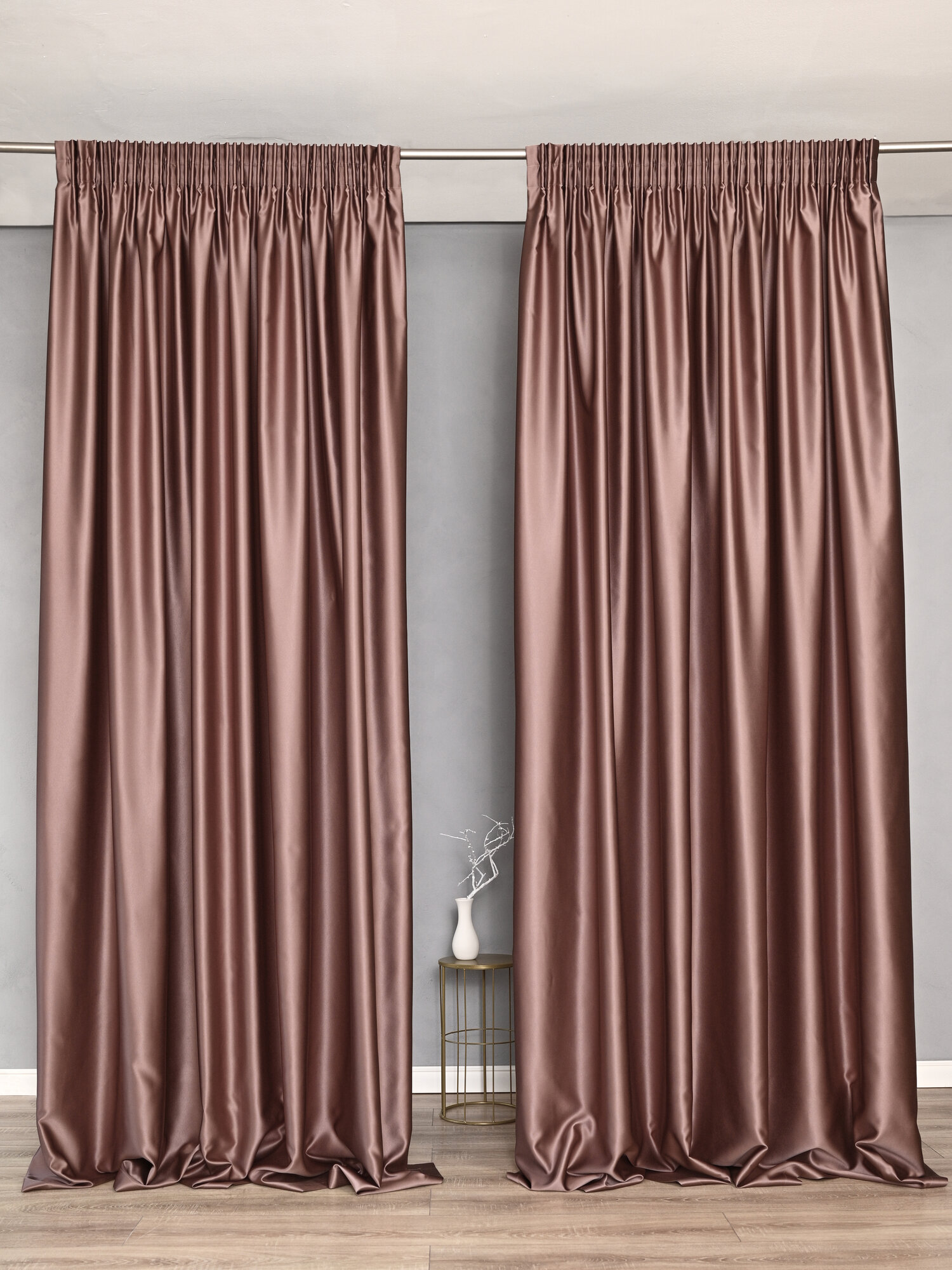 Шторы глянцевые 250х250 (2 шт), Evrika Home