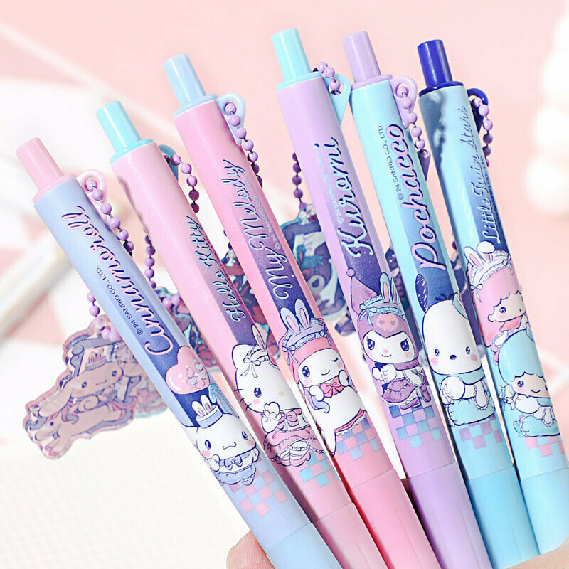 Гелевая ручка Sanrio Press Single, с мультяшным рисунком, наконечник пера, цвет заправки 102587