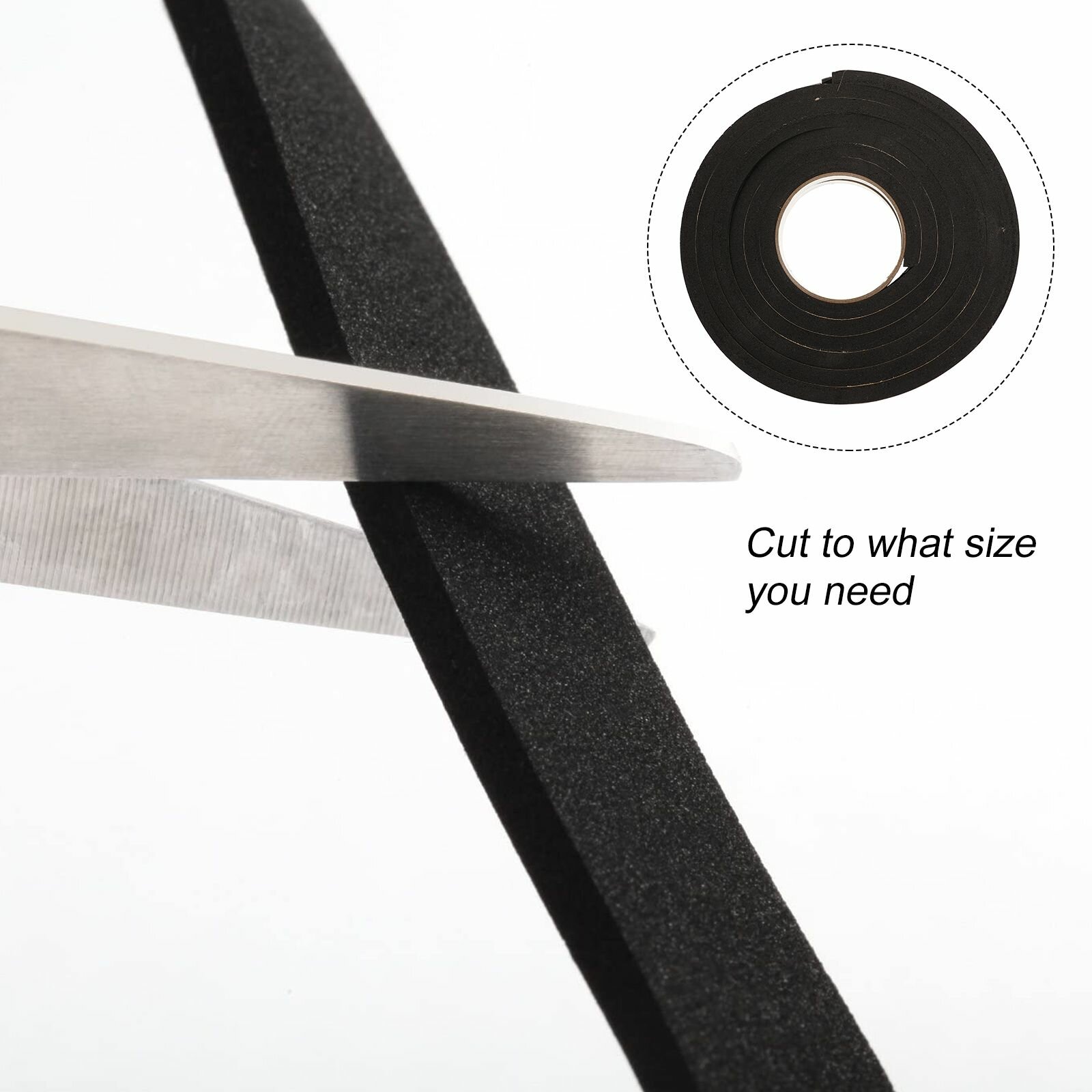 Уплотнительные Ленты Из Губки Eva, Водонепроницаемые, Противоударные, Для Окон И Дверей, 2 Рулона