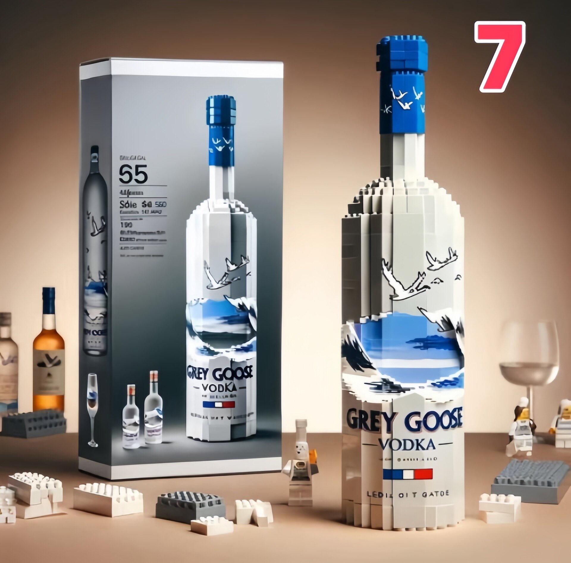 Строительные блоки, бутылки для виски, бутылки для иностранного вина, украшения, креативные бутылки для вина, игрушки, подарки, образовательные подарки, хороший выбор для индивидуальной настройки.