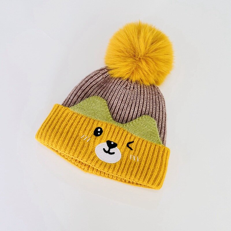 Детские шапки Осенние и зимние шерстяные шапки для младенцев и малышей Теплые, милые и очень милые пуловеры для мальчиков и девочек для младенцев и детей оптом