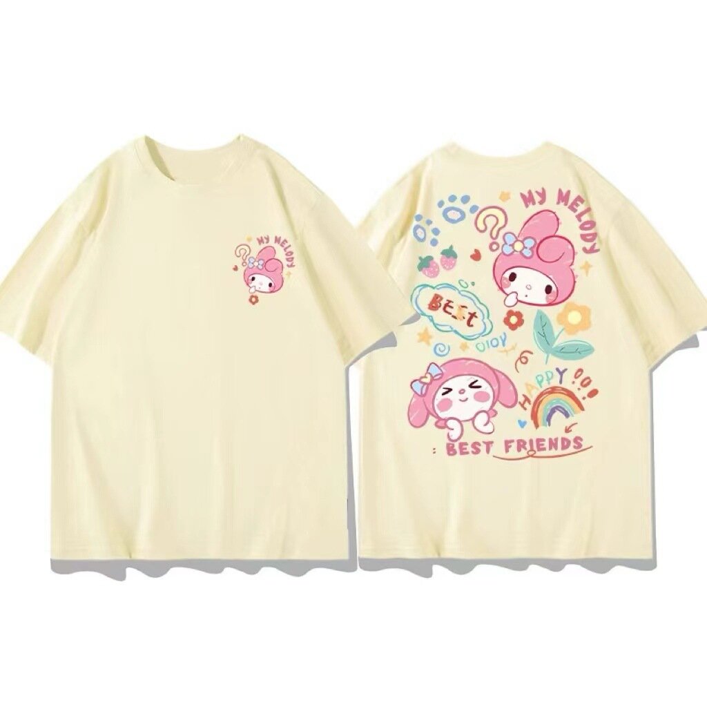 Милая футболка Sanrio премиум-класса от Mingchuang, Абрикосовая мелодия, размер M