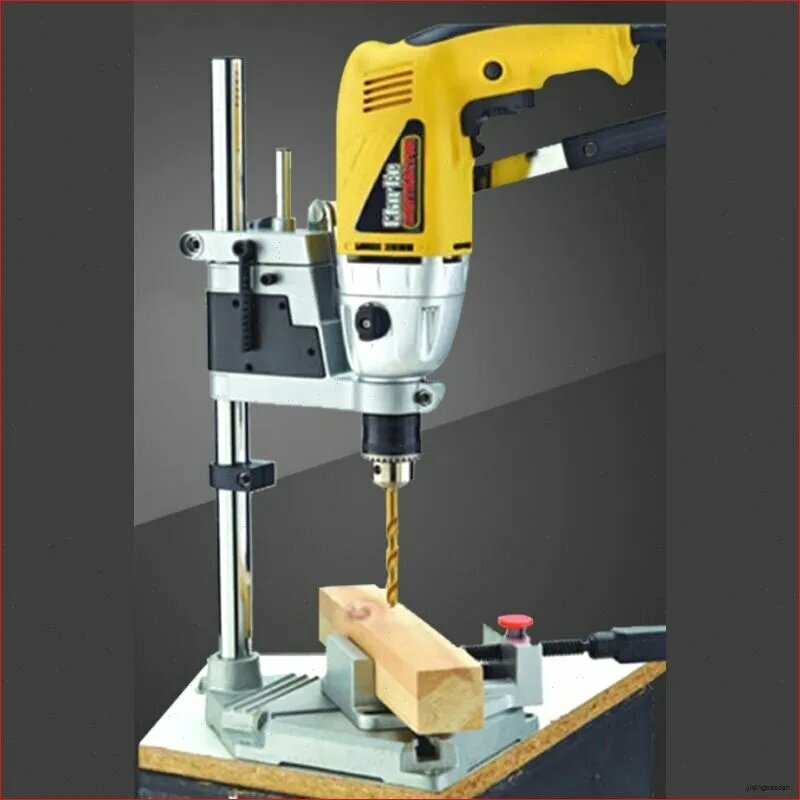 Стойка для дрели, алюминиевая, с регулируемым патроном, серая