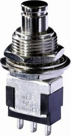 Переключатель KNITTER SWITCH MPG 106 F кнопочный Пол: 2 SPDT 6A/125ВAC 6A/6ВDC ON-(ON) 1шт