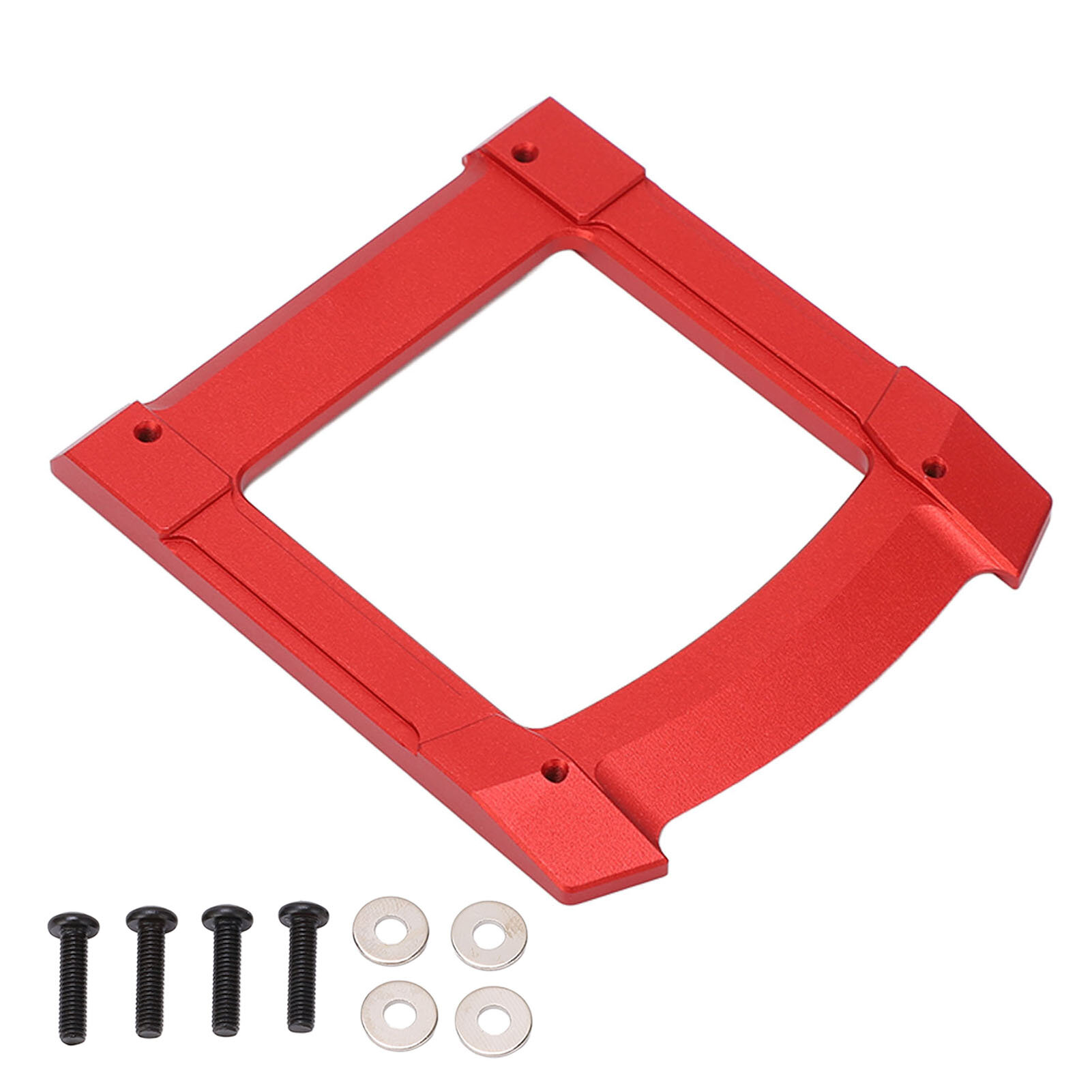 RC Skid Plate Glide Chassis Armour Guard Aluminium Alloy Accessory Set Kit for 1/10 Cars Red