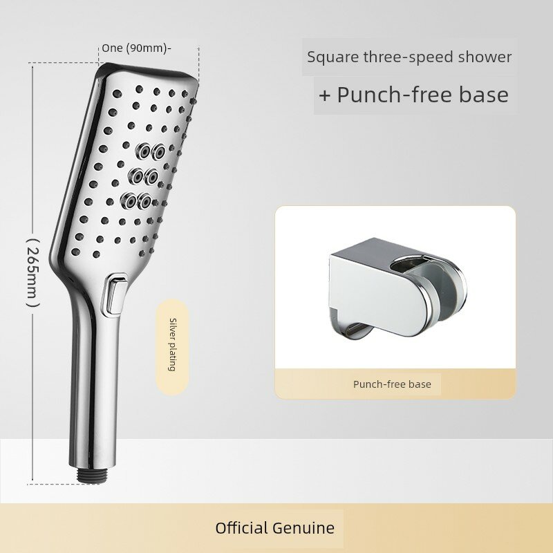 Душевая лейка с большой панелью, черная, с эффектом водопада, три режима, 15 см, высокая подача воды, смеситель,