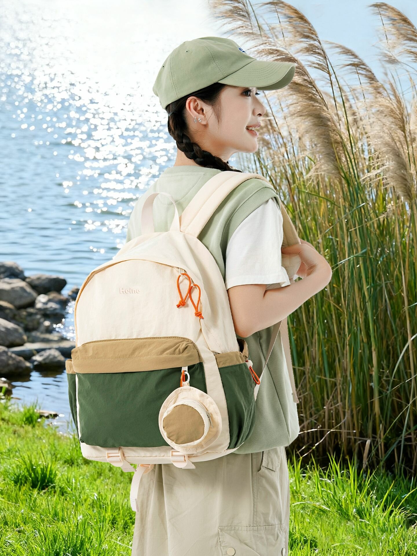 Heine Легкий городской рюкзак для 14 - дюймовых ноутбуков, цвет светло - хаки зеленого цвета