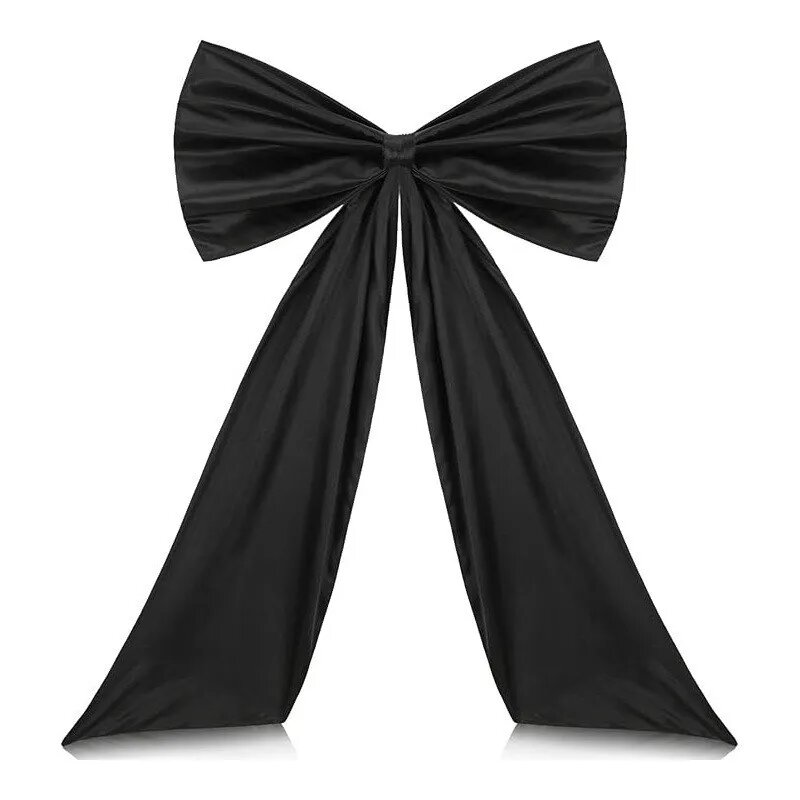 Большой розовый бант из полиэстера Черный, черный