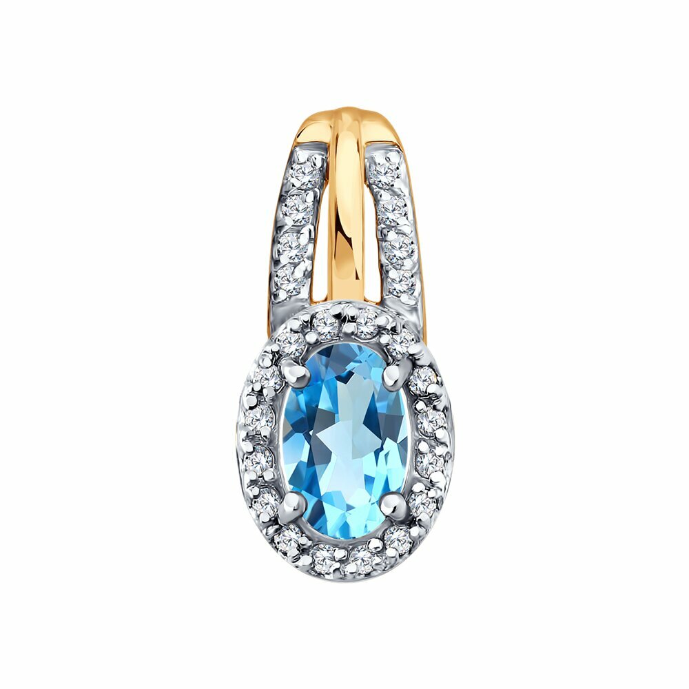 Подвеска, красное золото, 585 проба