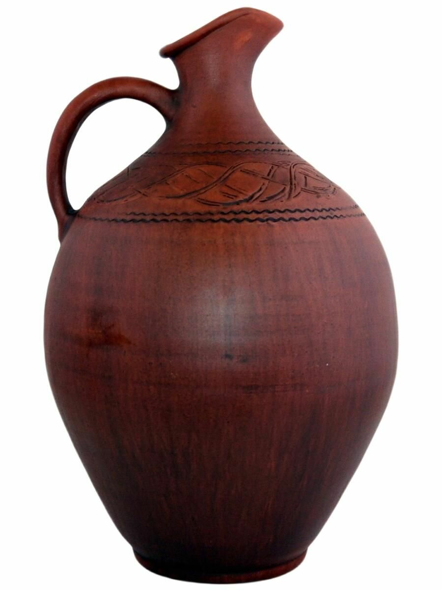 Кувшин грузинский большой + глазурь, глина, керамика, ручная работа