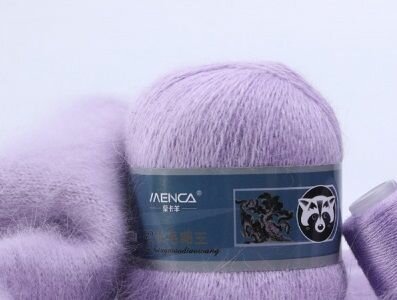 Пряжа Menca Пух норки 824/1 (5 мотков+5 катушек, 50г/350м) светлая сирень
