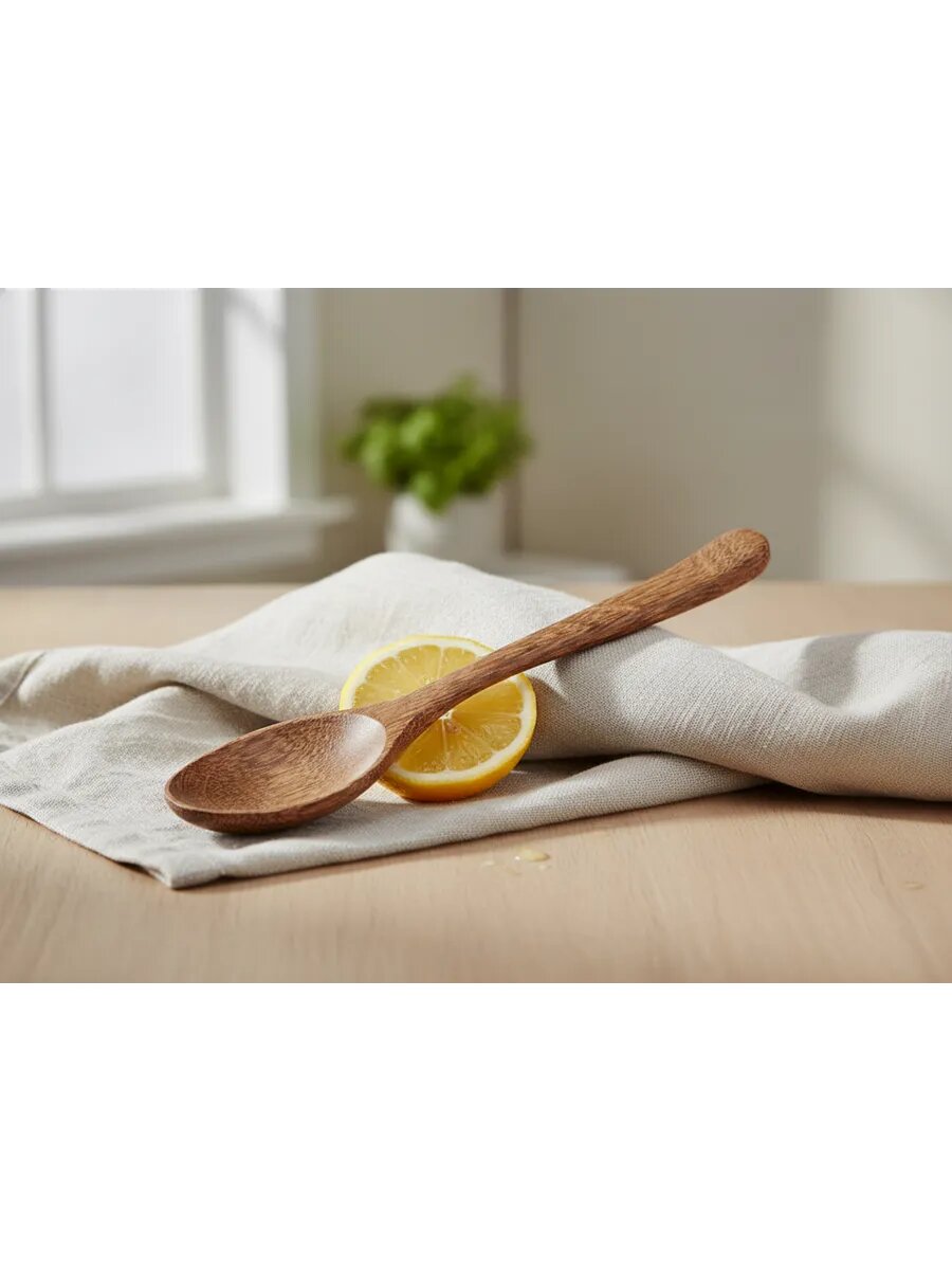 Ложка деревянная для еды из дерева Сумах. Для супа каши плова.