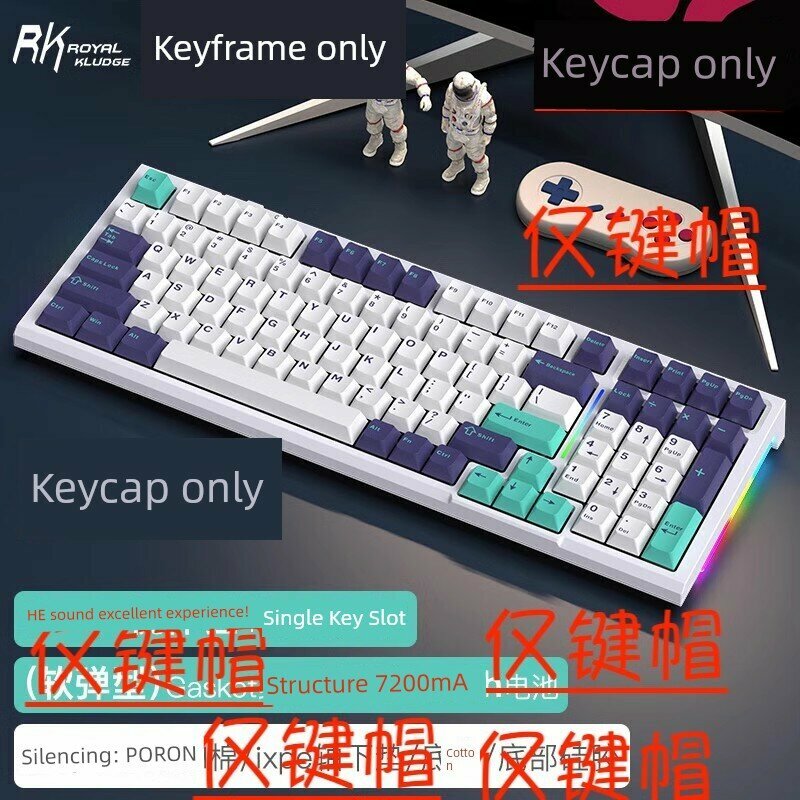 Оригинальные кейкапы PBT для механических клавиатур RKS75/R75PRO/R98/H81/H87/S98 и других, только кейкапы R98 Ветер и