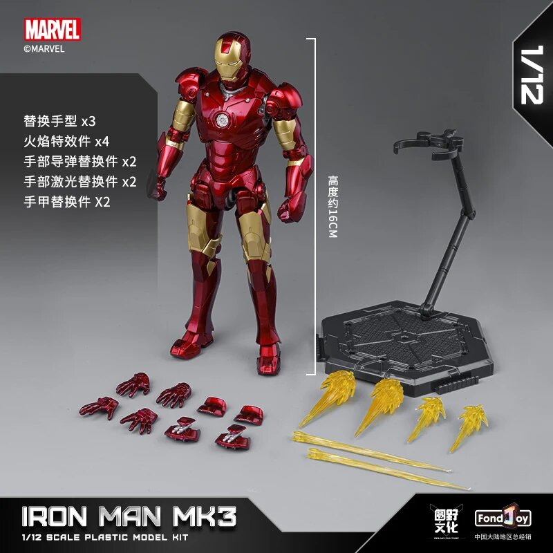 Hot Toys Фигурки Железного человека 1/7 и 1/12 MK3 Cannot light