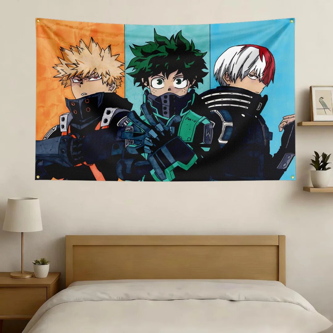 M-Mys H-Heros A-AcademiaS аниме флаг из полиэстера Черный, 90 x 150cm, KN001676