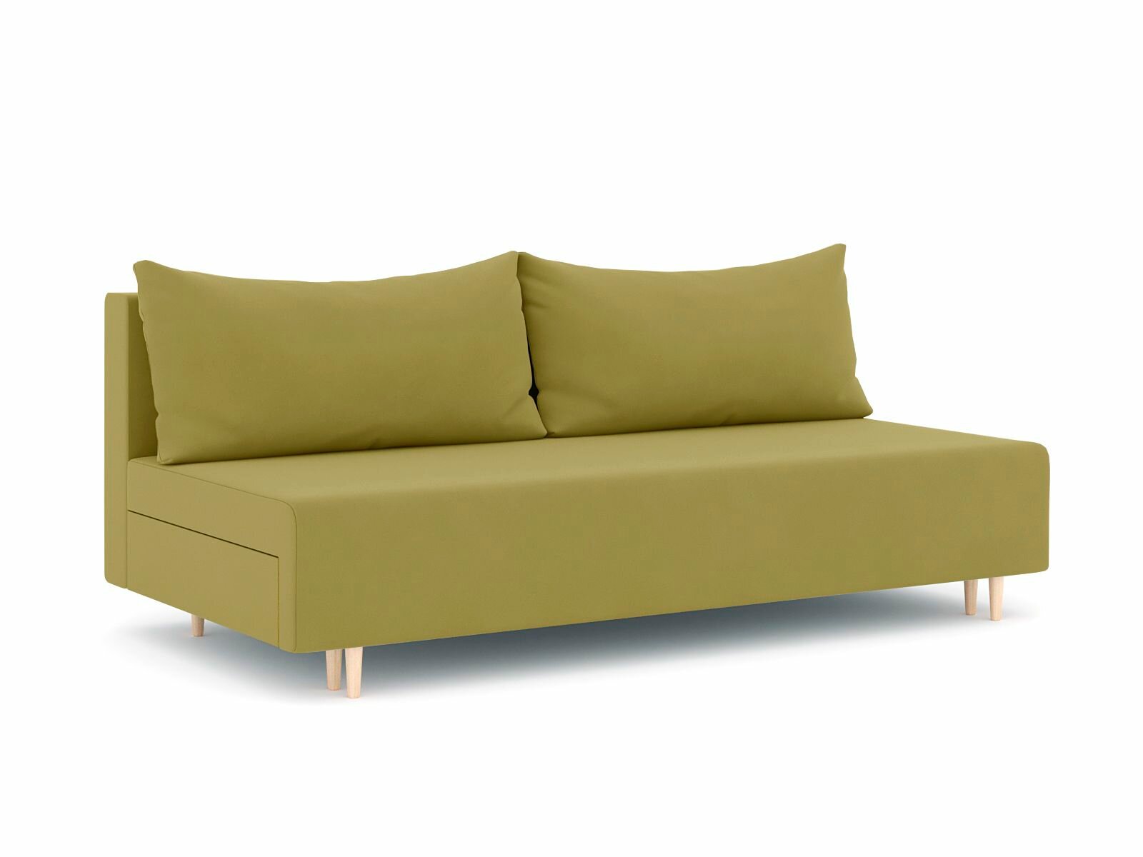 Диван - кровать Смайл без локтей, еврокнижка, 195*95*90, велюр Зара Уеллоу 44