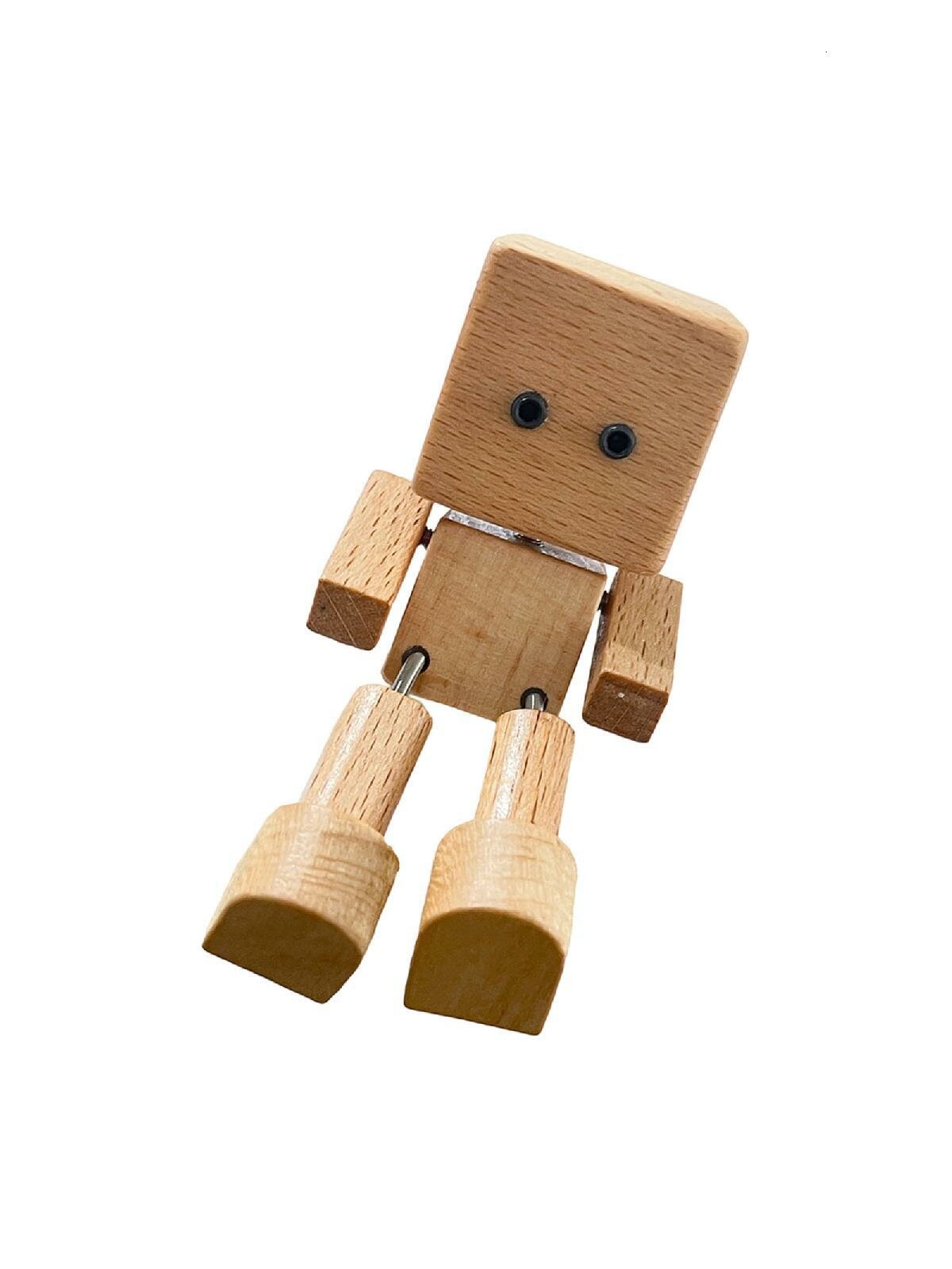 Деревянная кукла на трясущихся ножках, Фигурки трясущихся человечков, Украшение рабочего стола деревянного автомобиля, Аксессуары для приборной панели автомобиля ручной работы