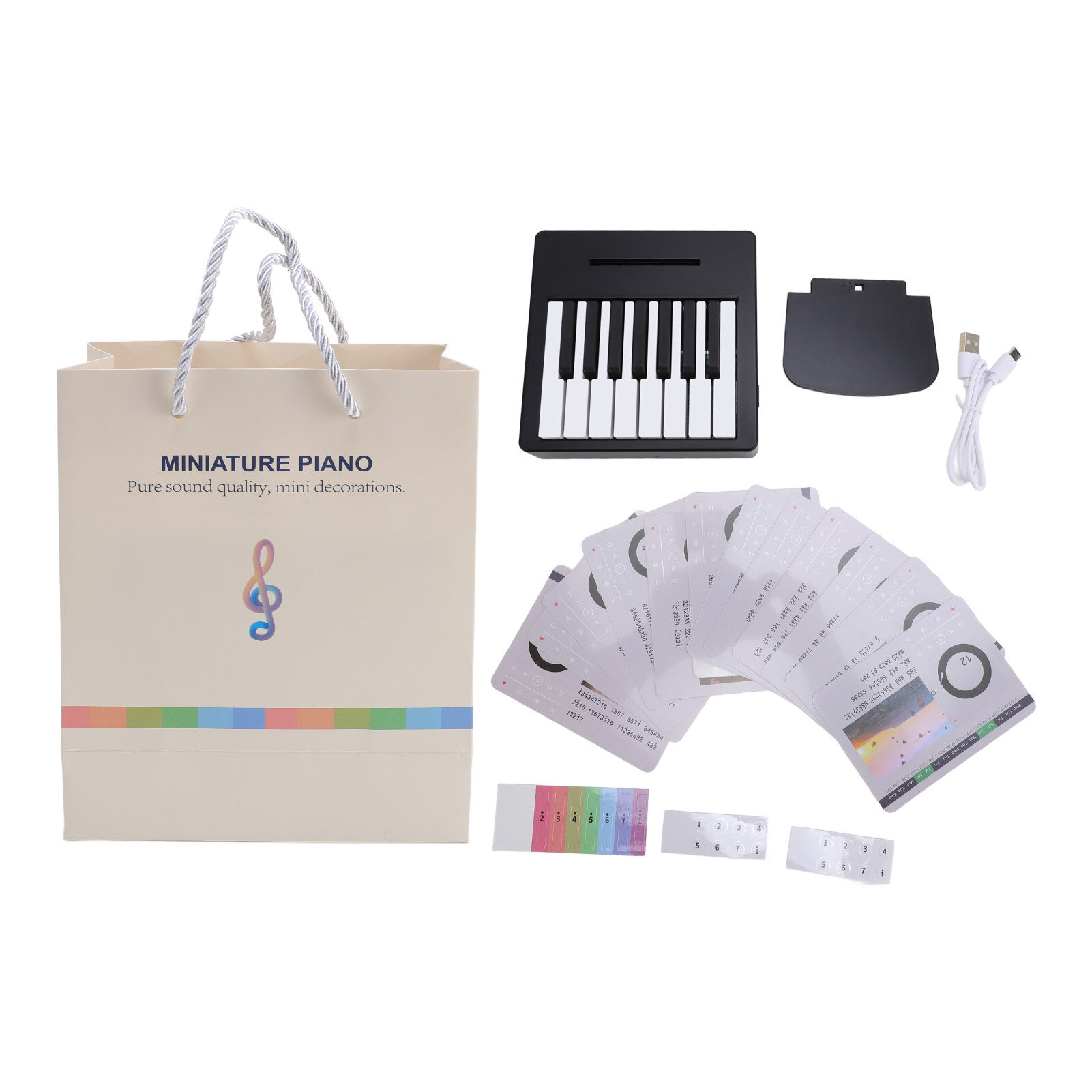 Миниатюрный настольный календарь в виде пианино — инновационное музыкальное украшение для офисного стола, черный.