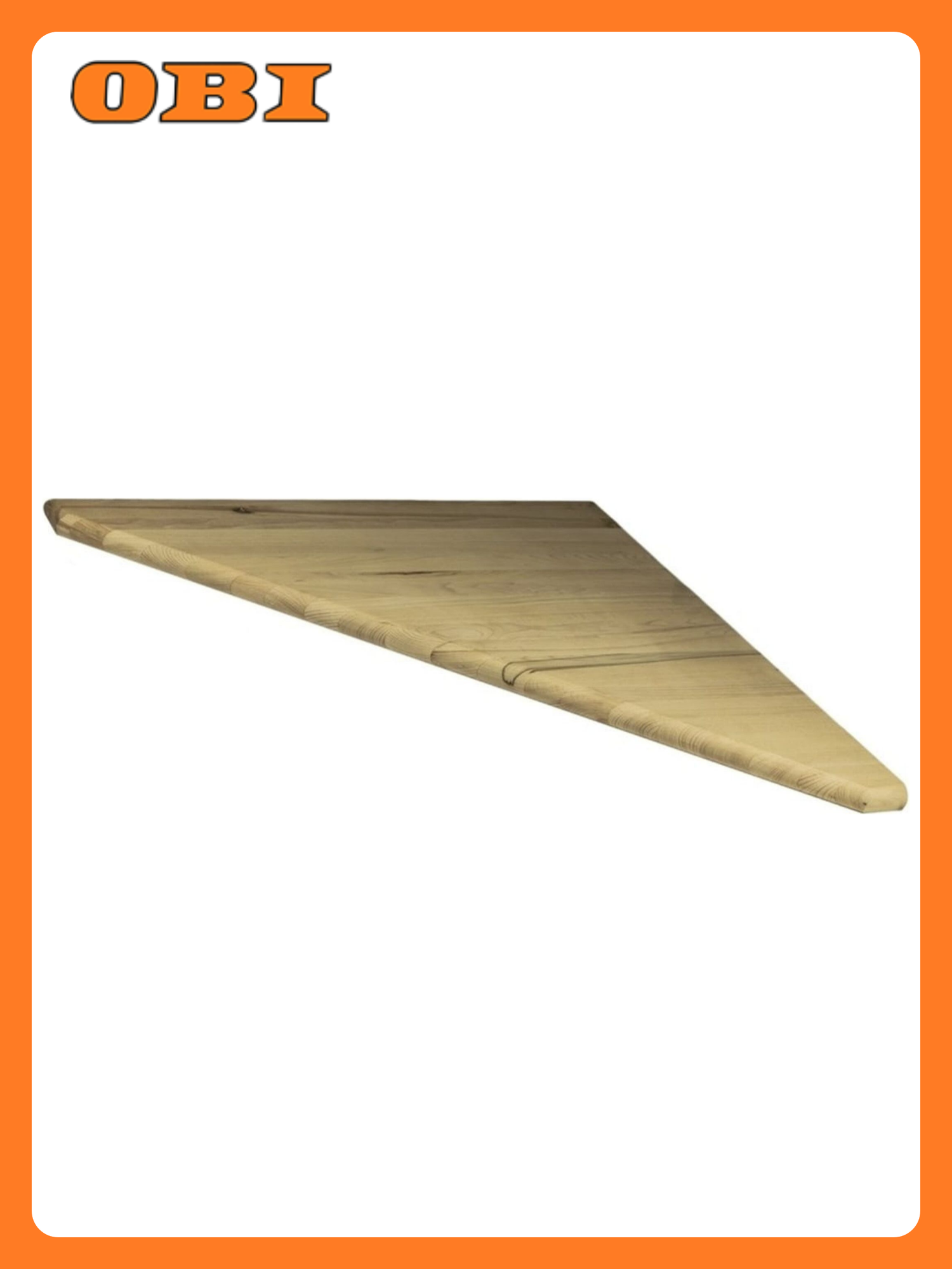 Ступень фигурная Алексинский ДОК, сосна, сорт АВ, 40x900x900мм