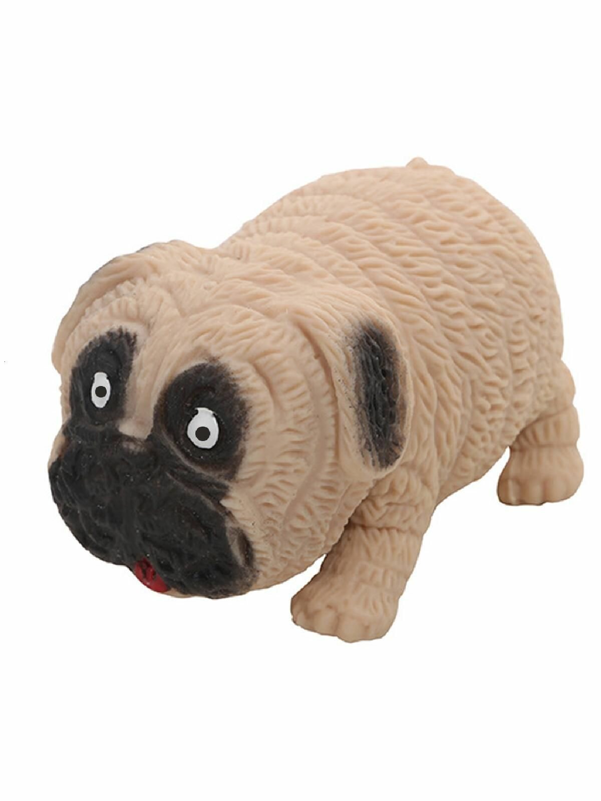 Игрушка антистресс, Вентиляционная игрушка для декомпрессионной собаки Lala Le Stretch Pug Slow Rebound-Хаки