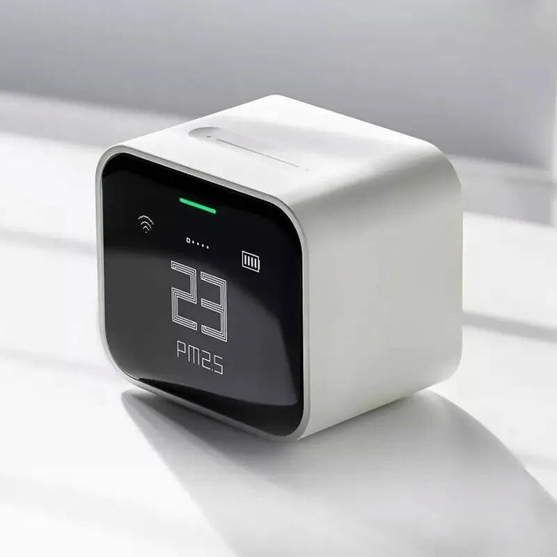 Анализатор качества воздуха Xiaomi Qingping Air Monitor Lite датчик углекислого газа СО2, 5 в 1 (температура, влажность СО2 PM2.5 PM10 - летучие частицы) MiHome Apple HomeKit CGDN1, Белый