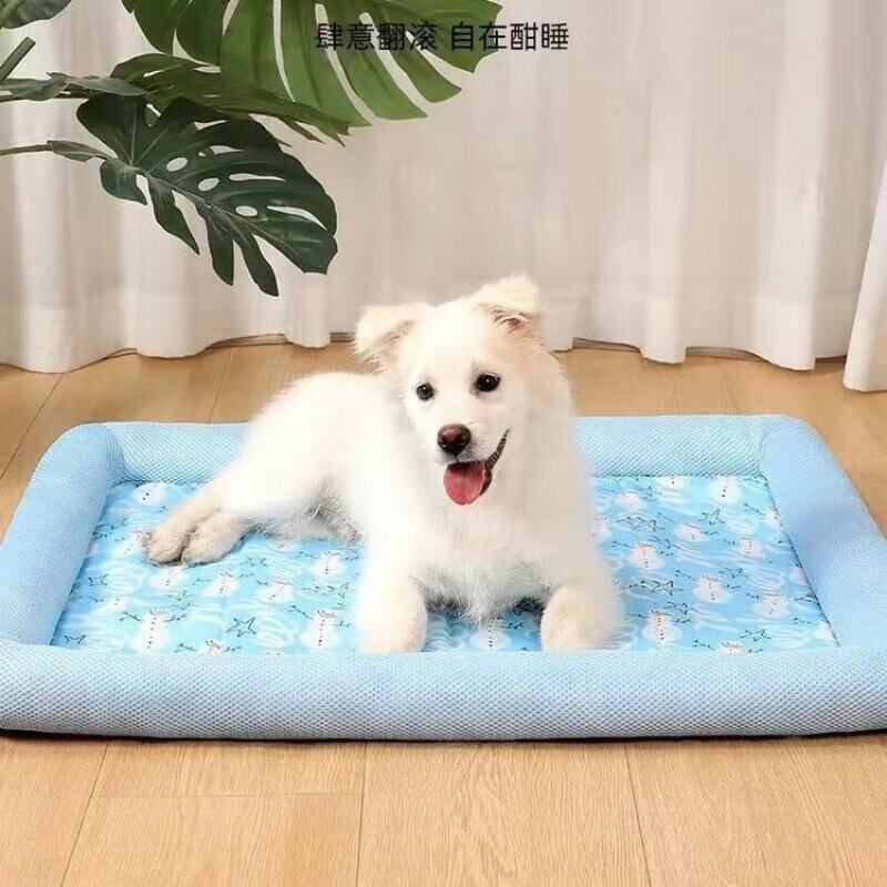 Собачье гнездо толстый собачий домик можно снять и стирать большие собачьи коврики Снеговик стиле XL(75*60*5)