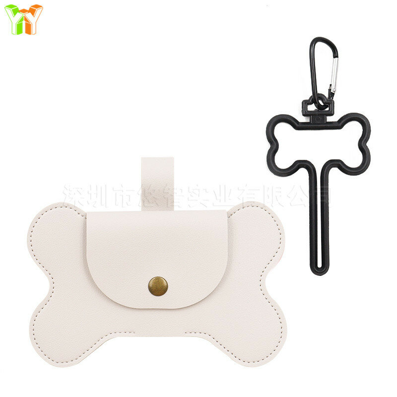 В наличии Кожаная кость Собака Корм Сумка Собака Прогулка Poop Picker Pet Мешок для мусора Диспенсер Poop Picker Clip