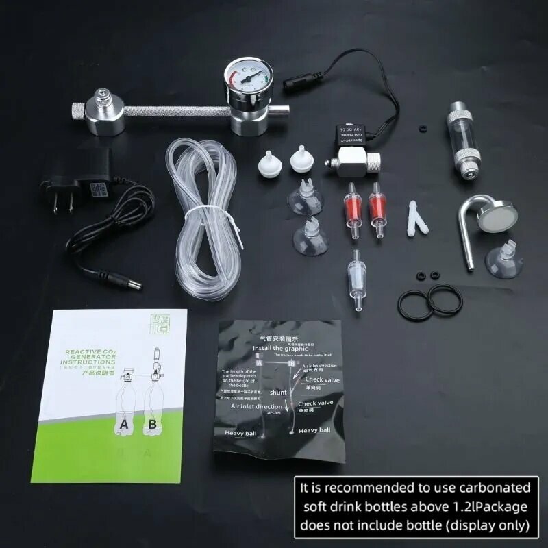 (1 комплект) генератор углекислого газа для аквариума AC110-240V DIY set-плоский штекер стандарта США-упаковка E