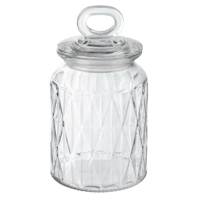 Банка для продуктов MALLONY "Fantasia" 0.95 л, круглая, стекло/пластик