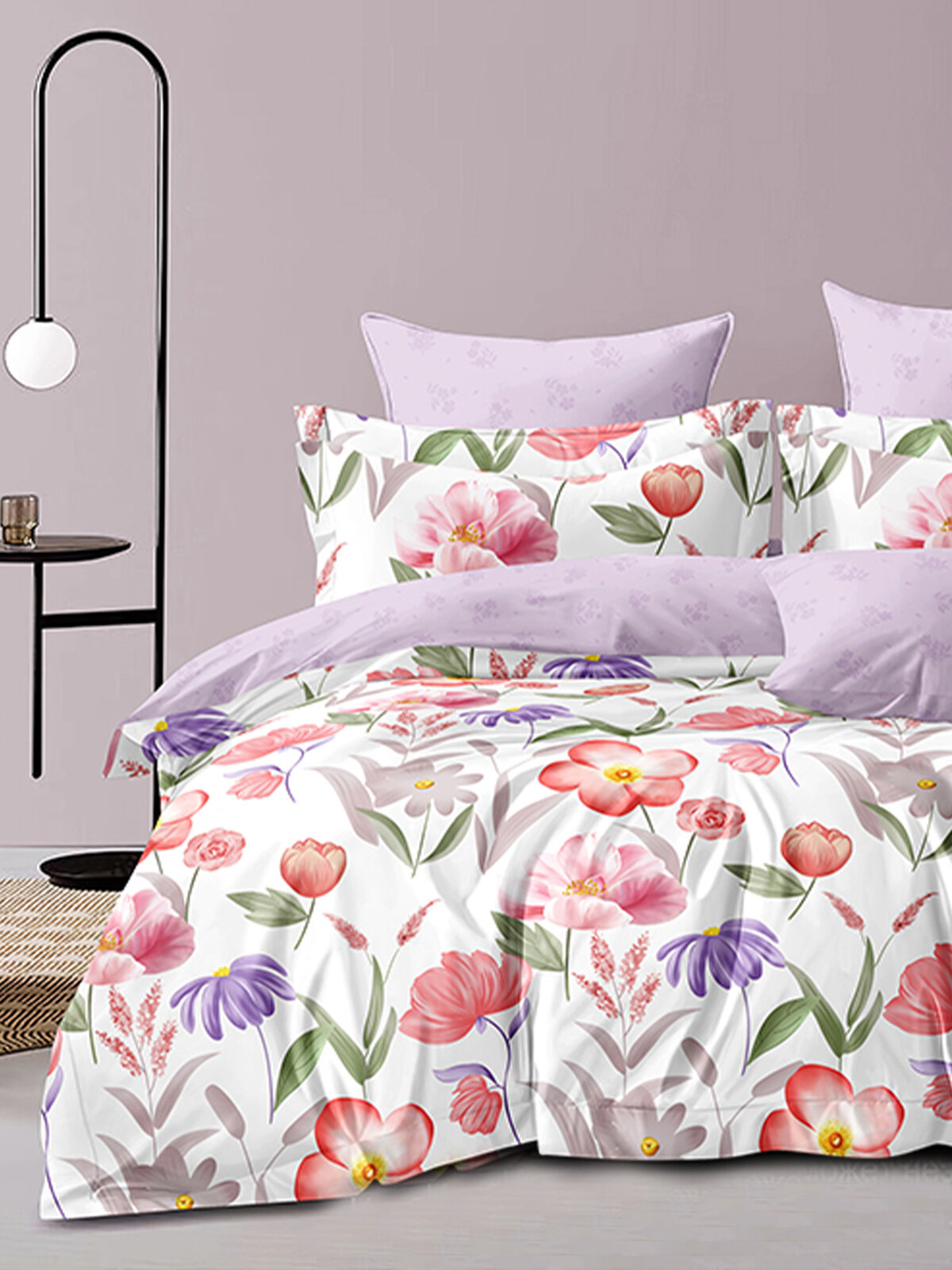 Постельное белье Milky Garden "Grace" 1,5-сп наволочка 50х70 1шт Простынь на резинке 90х200 см Пододеяльник 145х215 см