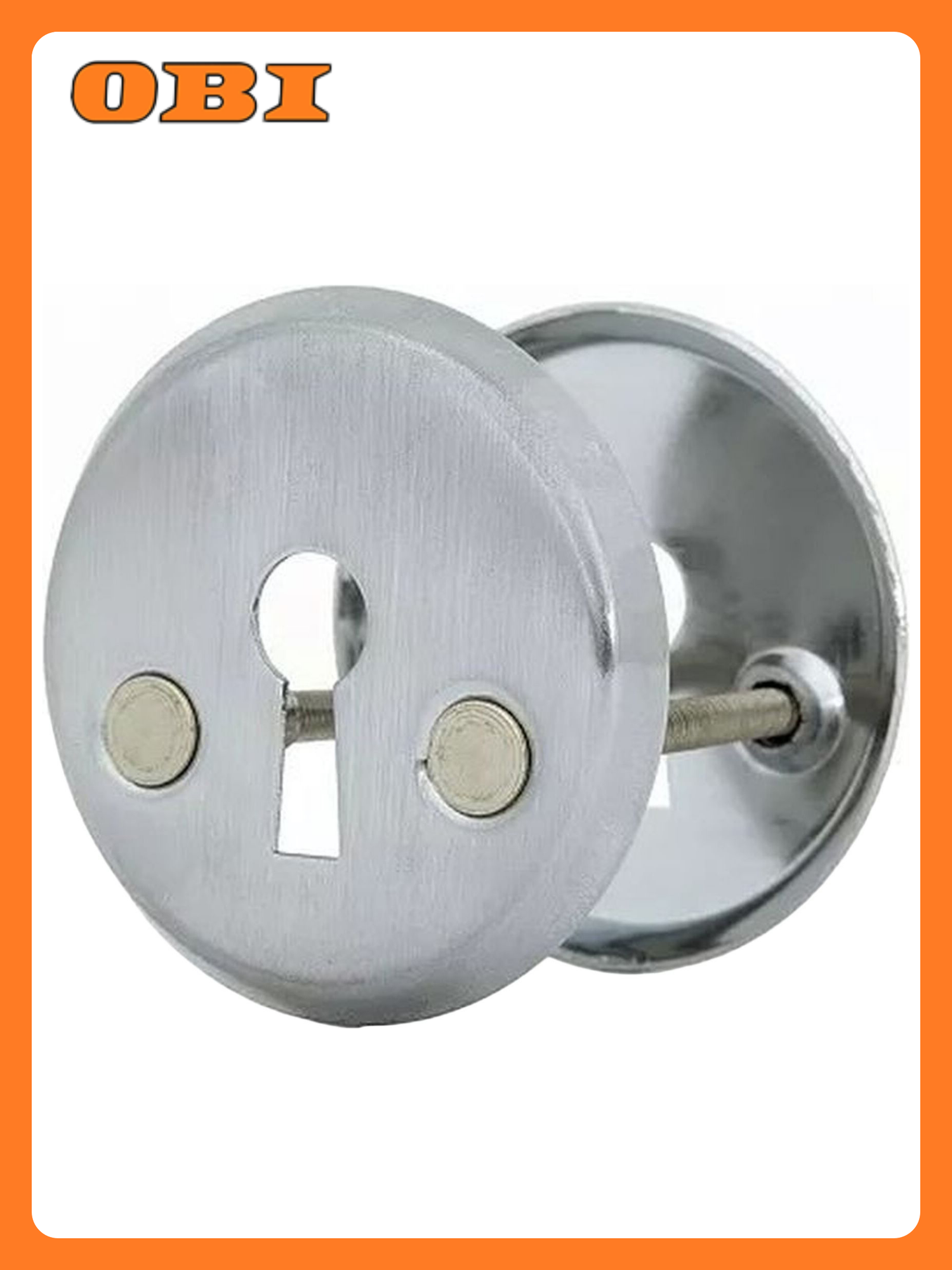 Накладка под ключ Фабрика Замков E 001 SC, сталь, матовый хром, 2 шт.