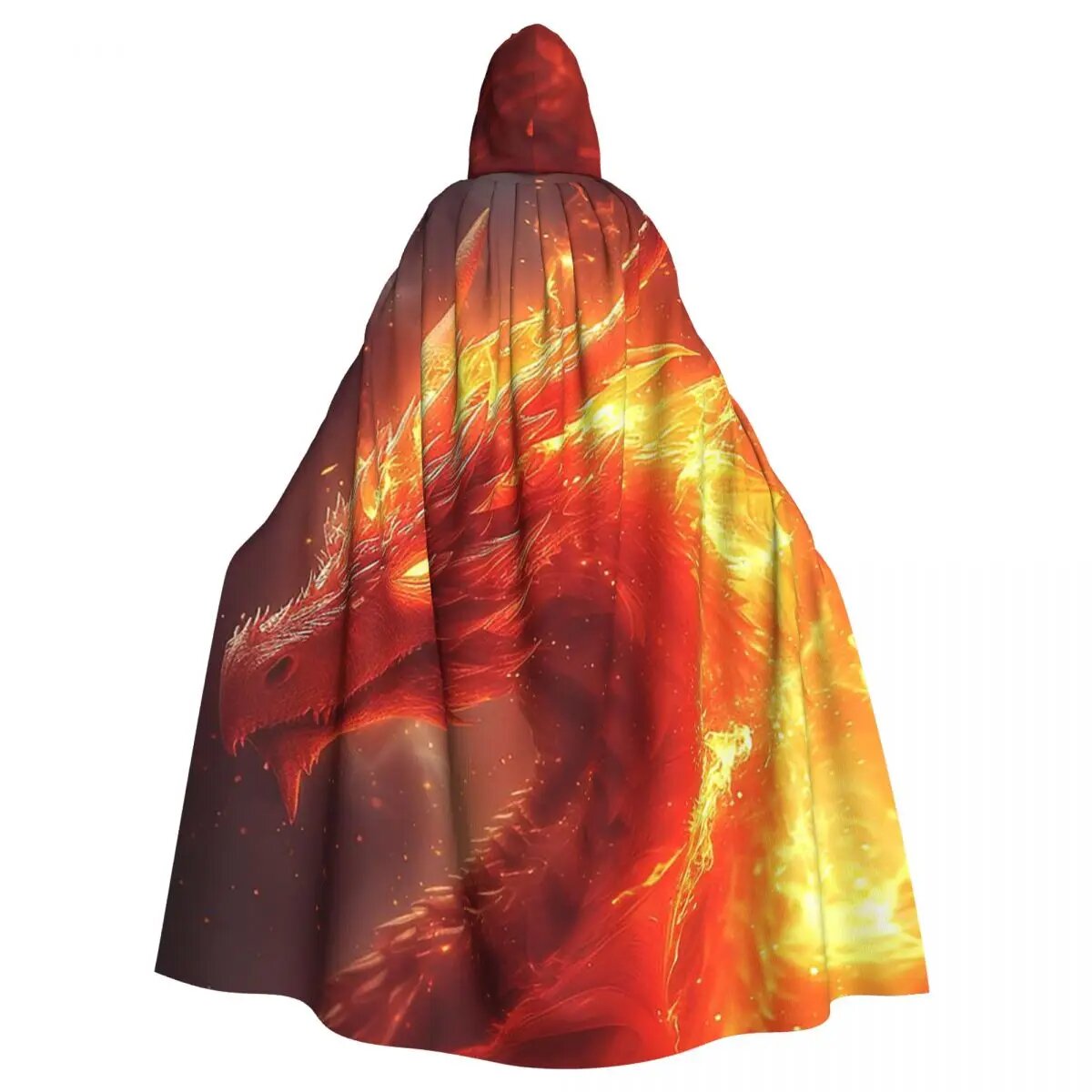 Полиэстер плащ «Дракон в огнен» ведьма 1