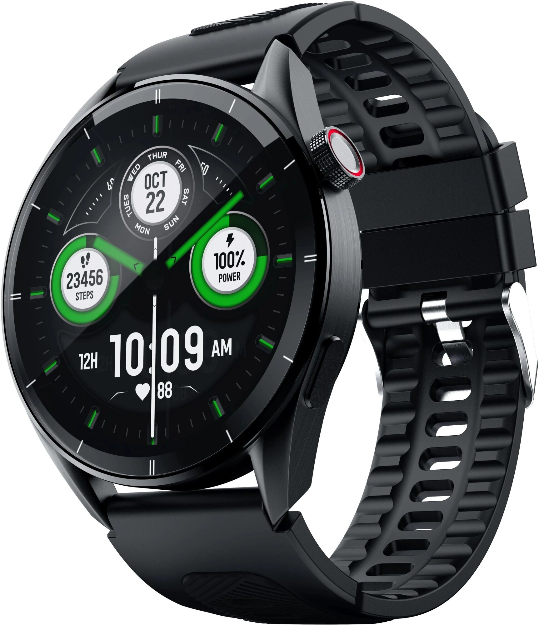 Смарт-часы Tecno Watch 3 Pro 1.43" AMOLED корп. черный рем. черный (WP03)