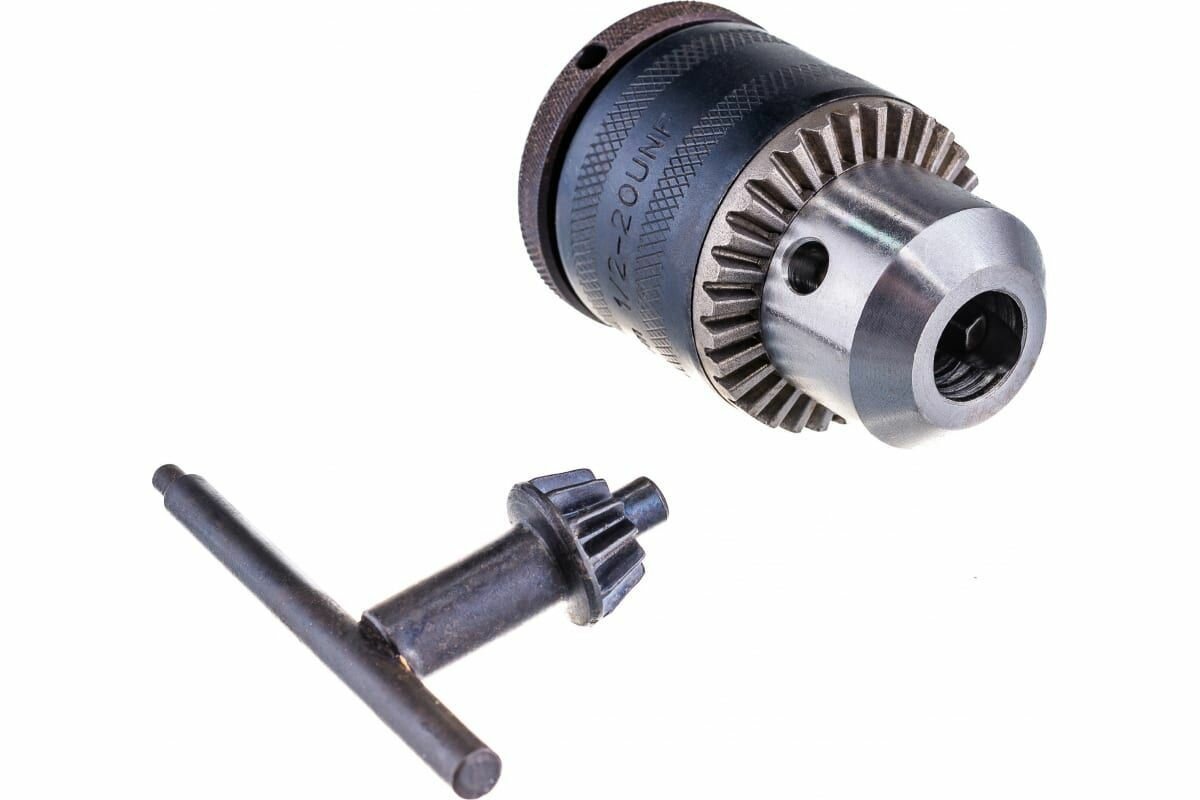 Патрон ЗУБР эксперт цельнометаллический для дрели, с ключом фиксатор , 13мм, 1/2 29082-13-1/2_z01