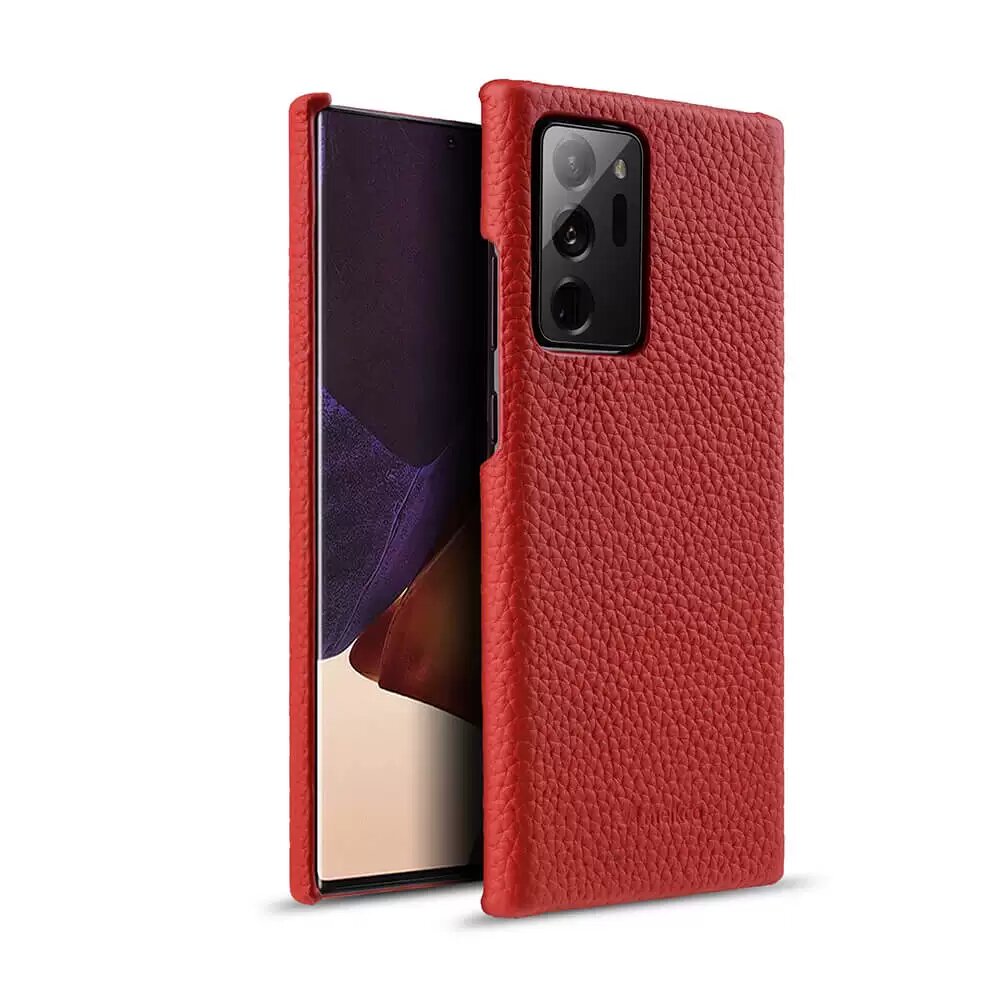 Melkco премиум кожаный противоударный чехол для Samsung Galaxy Note20 Ultra - Красный защитный чехол