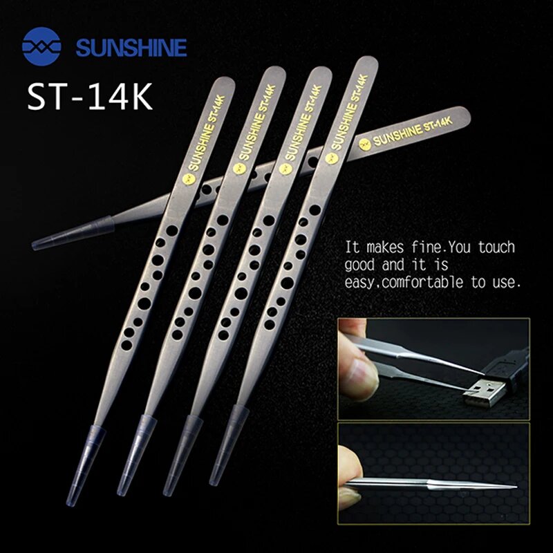 SUNSHINE ST-14K ультратонкие антистатические пинцеты