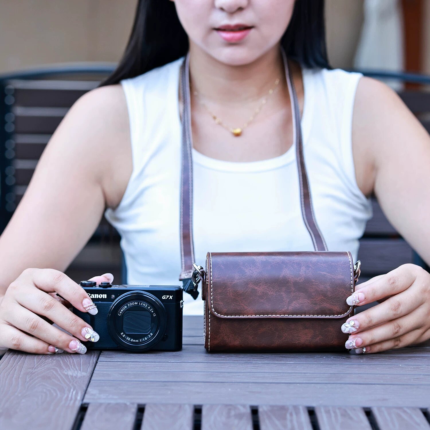 Ретро кожаный чехол для камеры Panasonic LX10, подходит для двух батарей, кофейный цвет