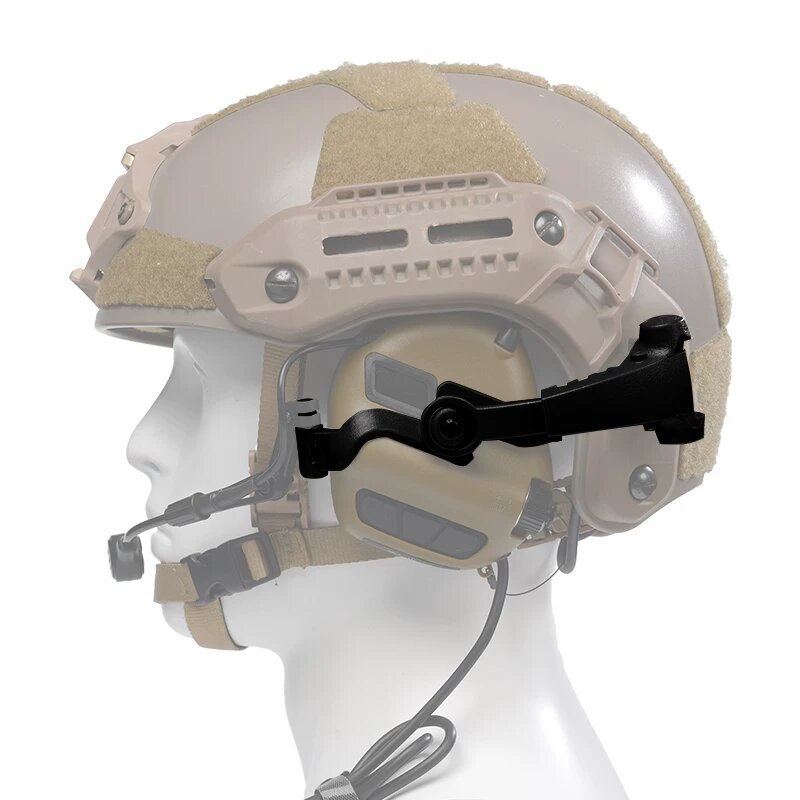 EARMOR M16A тактический черный адаптер для наушников для шлемов MLOK, совместимый с новой версией 31/32