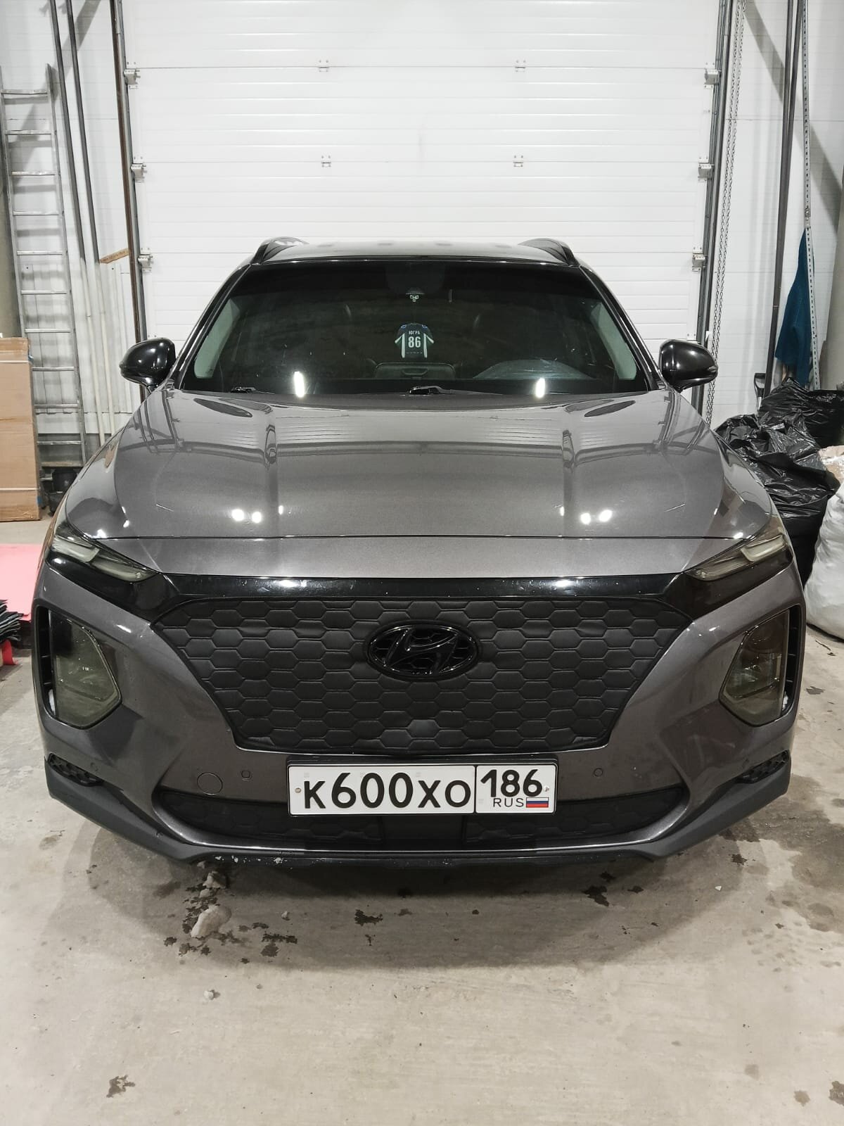 Утеплитель радиатора Экономия топлива с радаром без камеры для Hyundai Santa Fe Хендай Санта Фе (2018 -2021IV)